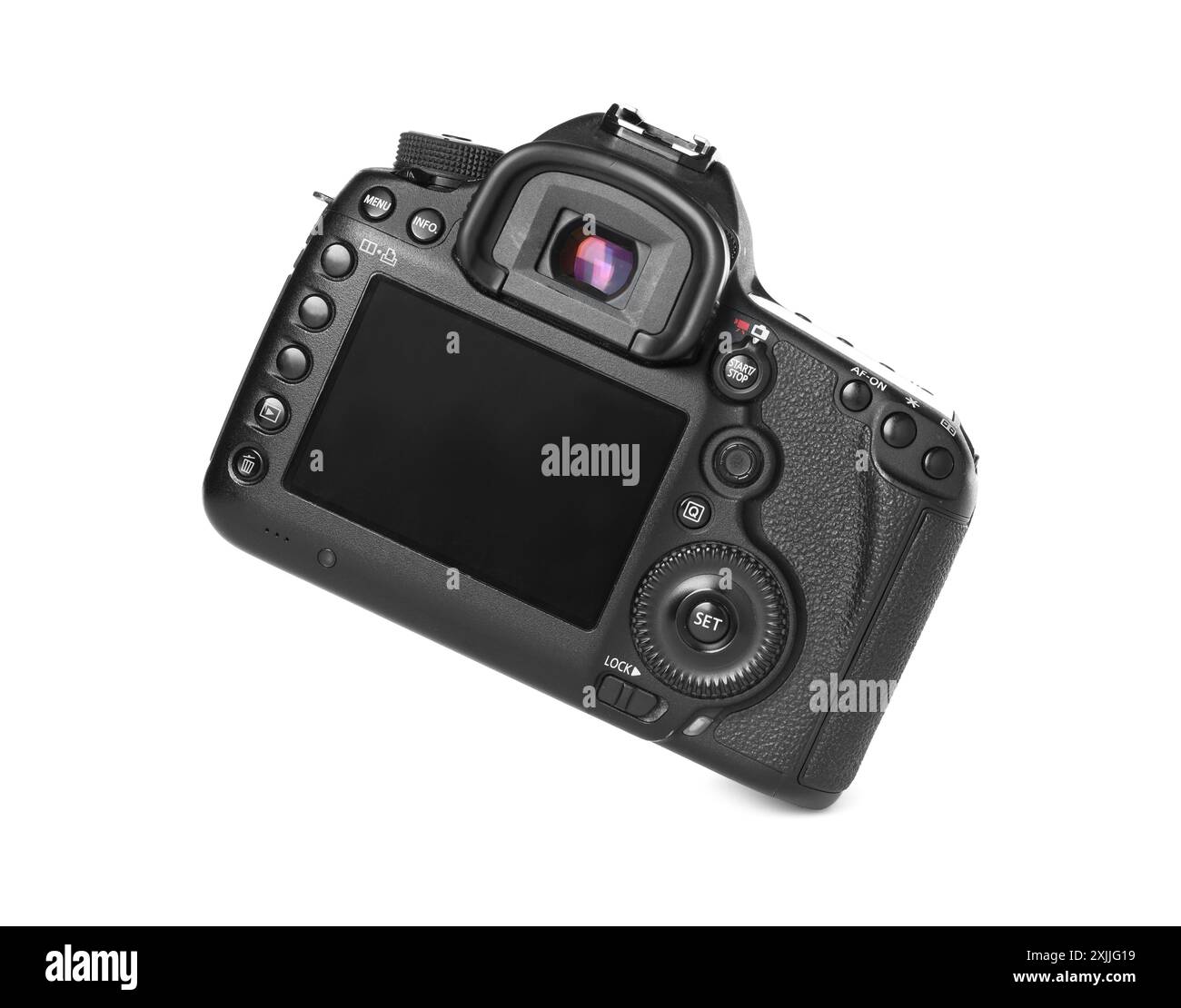 Modern digital camera isolated on white. Photography equipment Stock ...