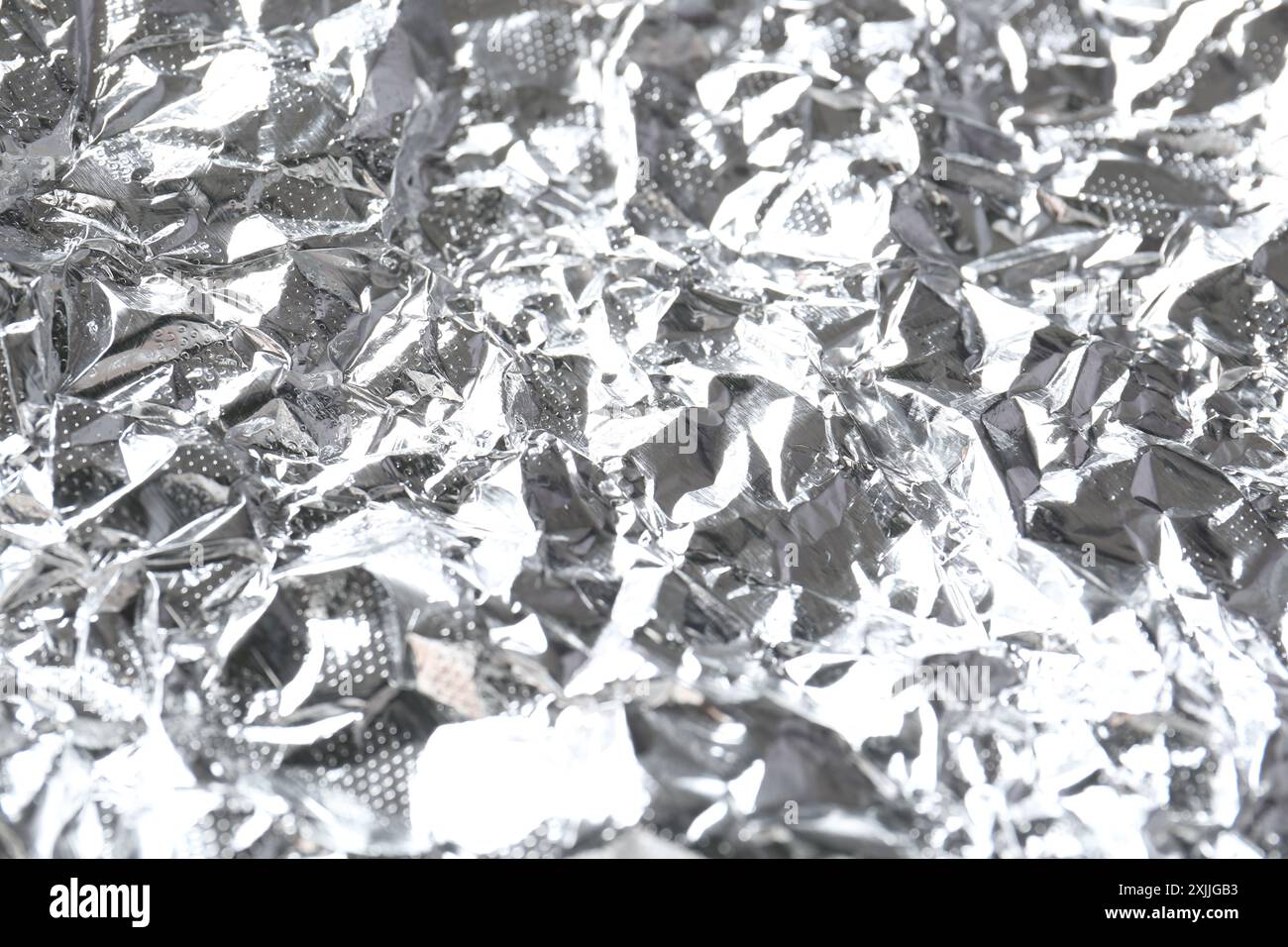 Shiny silver tinfoil surface as background, closeup Stock Photo - Alamy