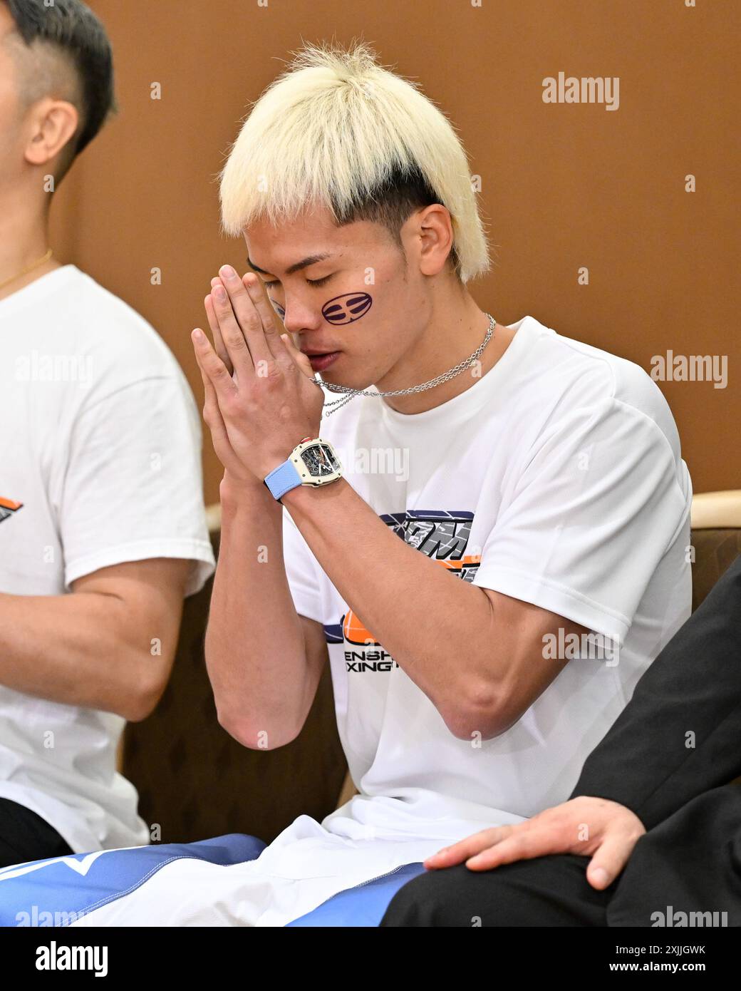 Tenshin Nasukawa of Japan during the official weigh-in at Tokyo Dome ...