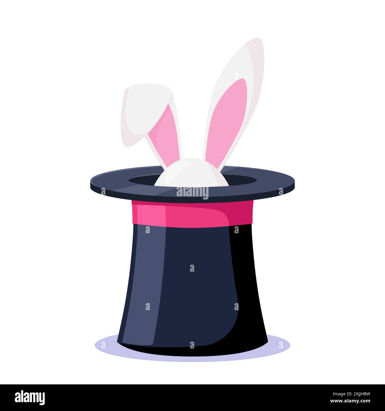 Magic hat with bunny ears. Magician hat with rabbit. Circus show ...