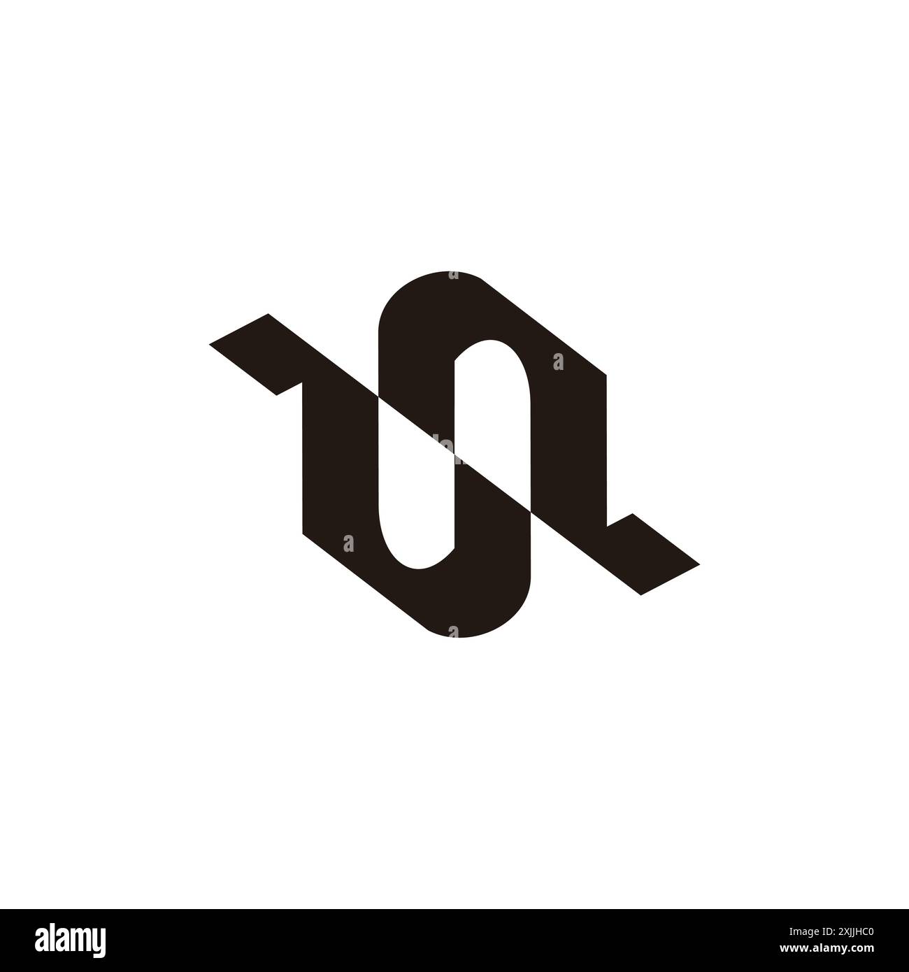 letter n slice simple negative space logo vector Stock Vector Image ...