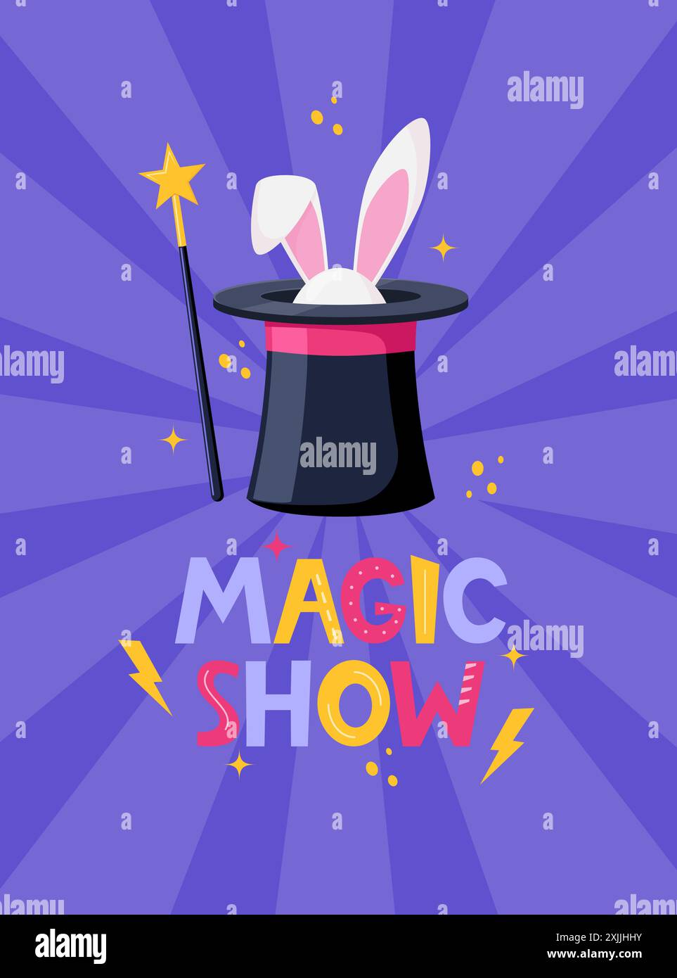 Hand drawn lettering Magic Show. Inspirational quote. Positive saying ...