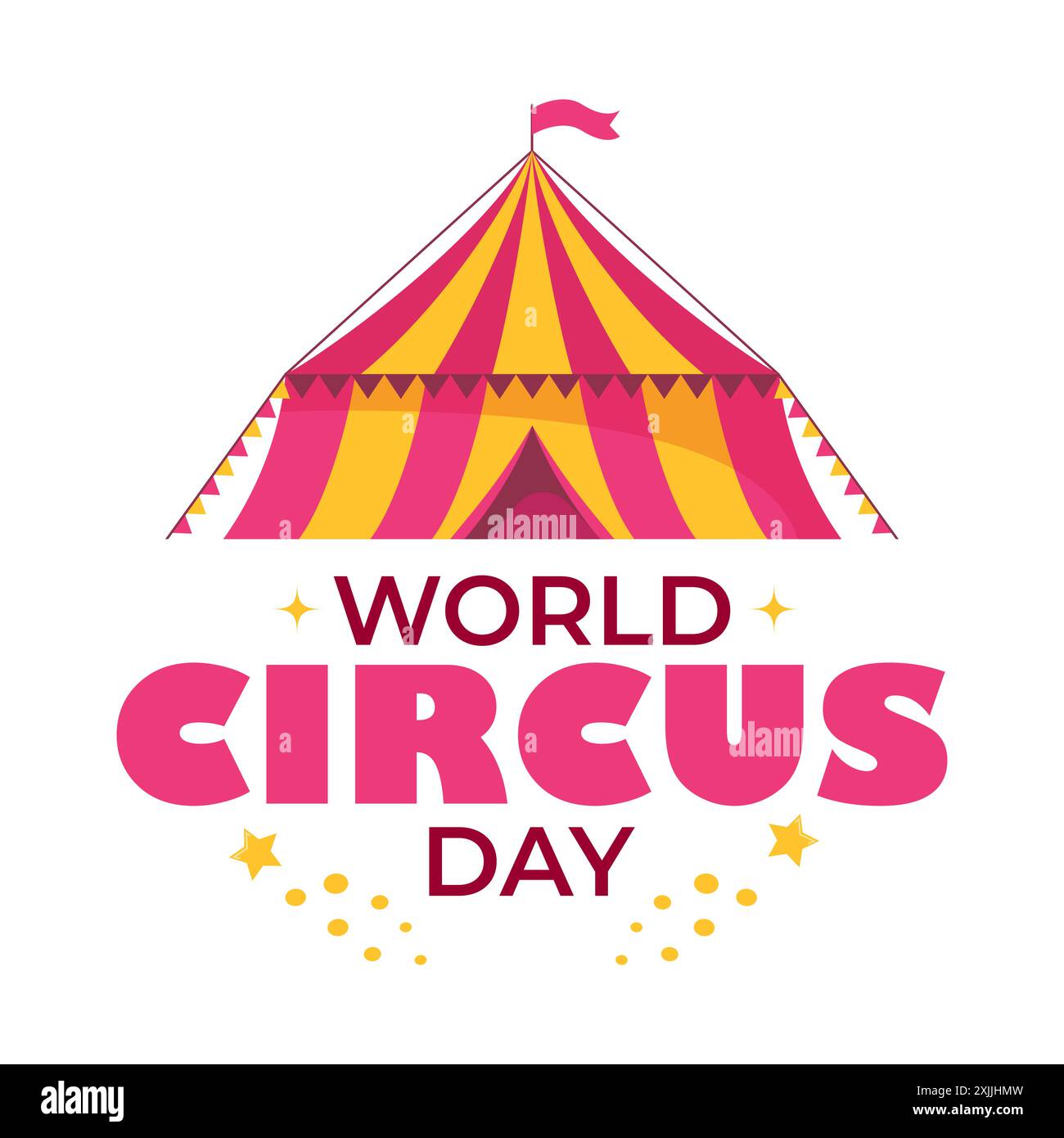 World Circus Day. Circus building, awning of the circus house. Vector ...