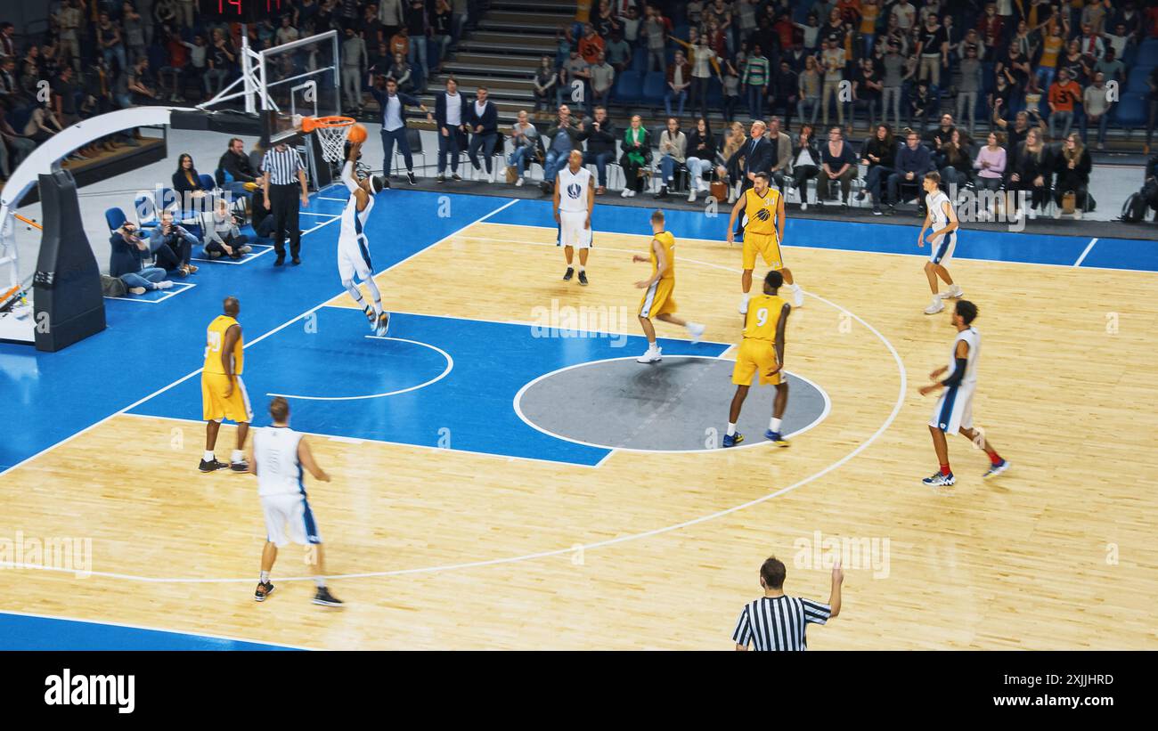 TV Broadcast Style Footage of Two International Teams Playing ...