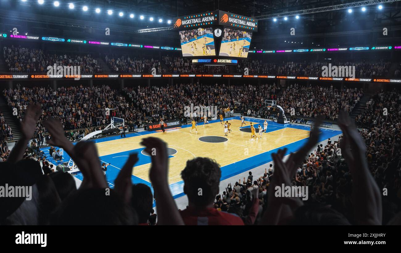 Basketball fans arena wide angle hi-res stock photography and images ...