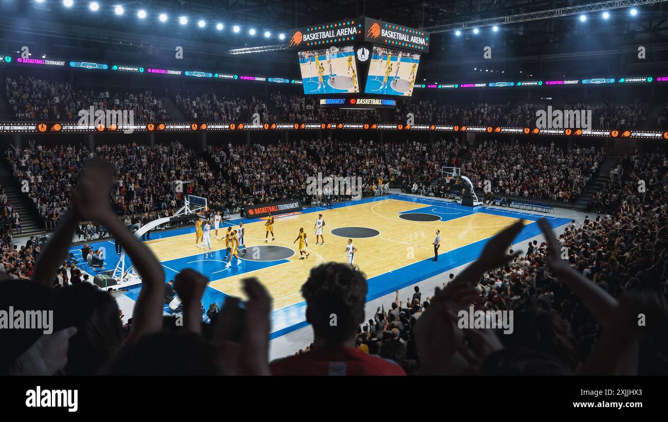 Basketball fans arena wide angle hi-res stock photography and images ...