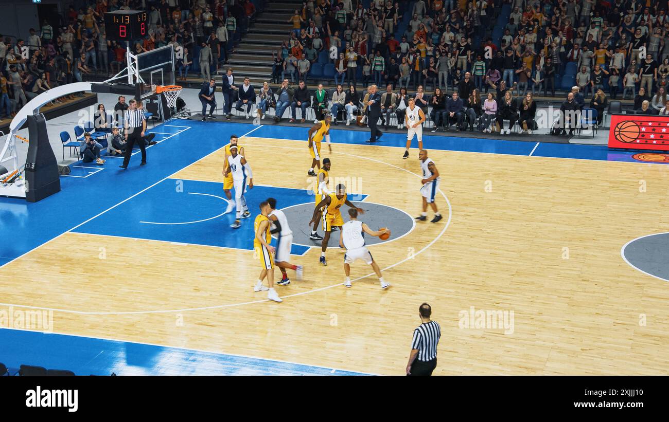 Basketball Match Showdown: Two Strong Multiethnic Teams Fighting for a ...