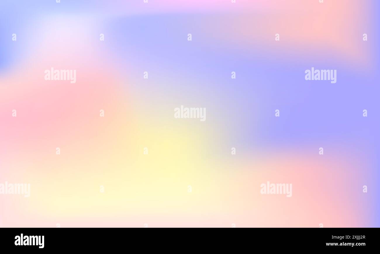 Color gradient abstract background. Blue, pink and yellow gradation vector texture. Pastel color ...