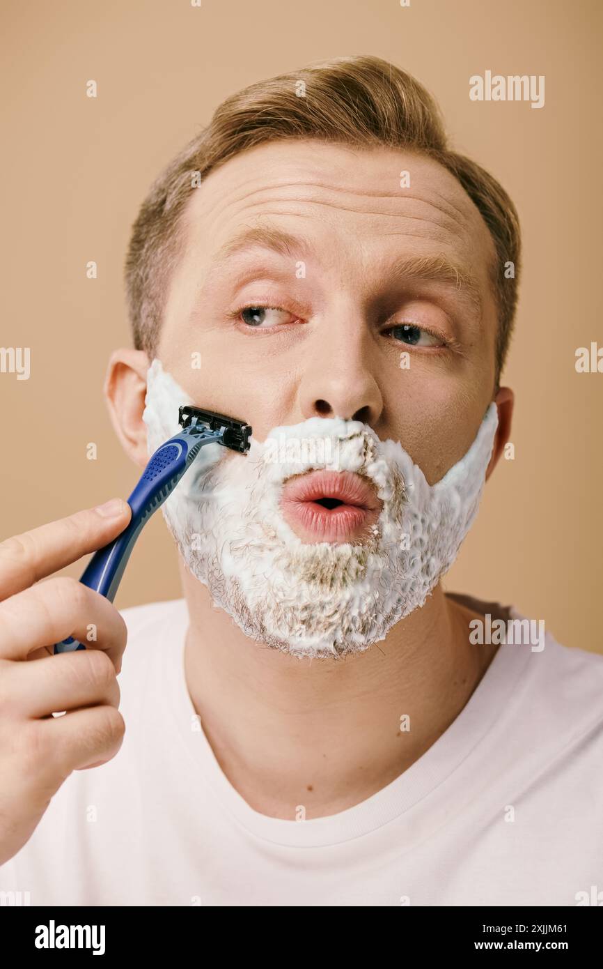 Clean shaven male face hi-res stock photography and images - Alamy