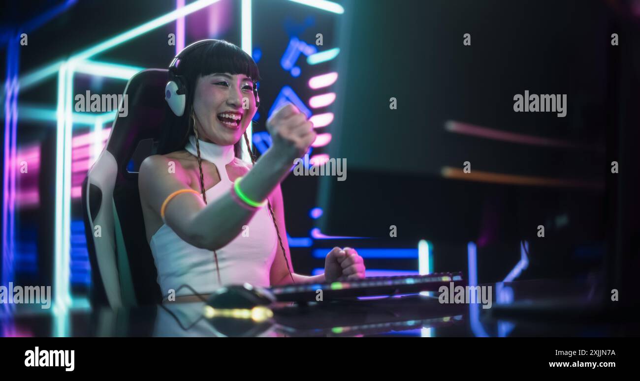 Internet Streamer Making a Live Video Game Broadcast on Social Media ...