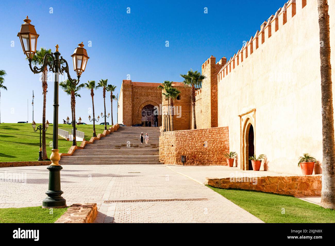 Arabic style complex of Kasbah of the Udayas, Rabat, Morocco Stock ...