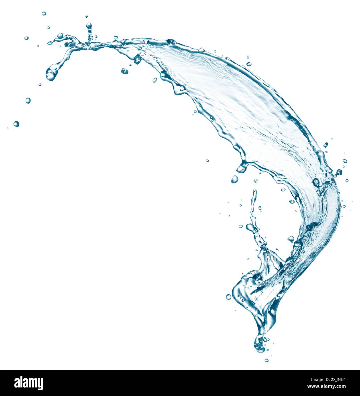 Flowing water splash isolated on white background Stock Photo - Alamy