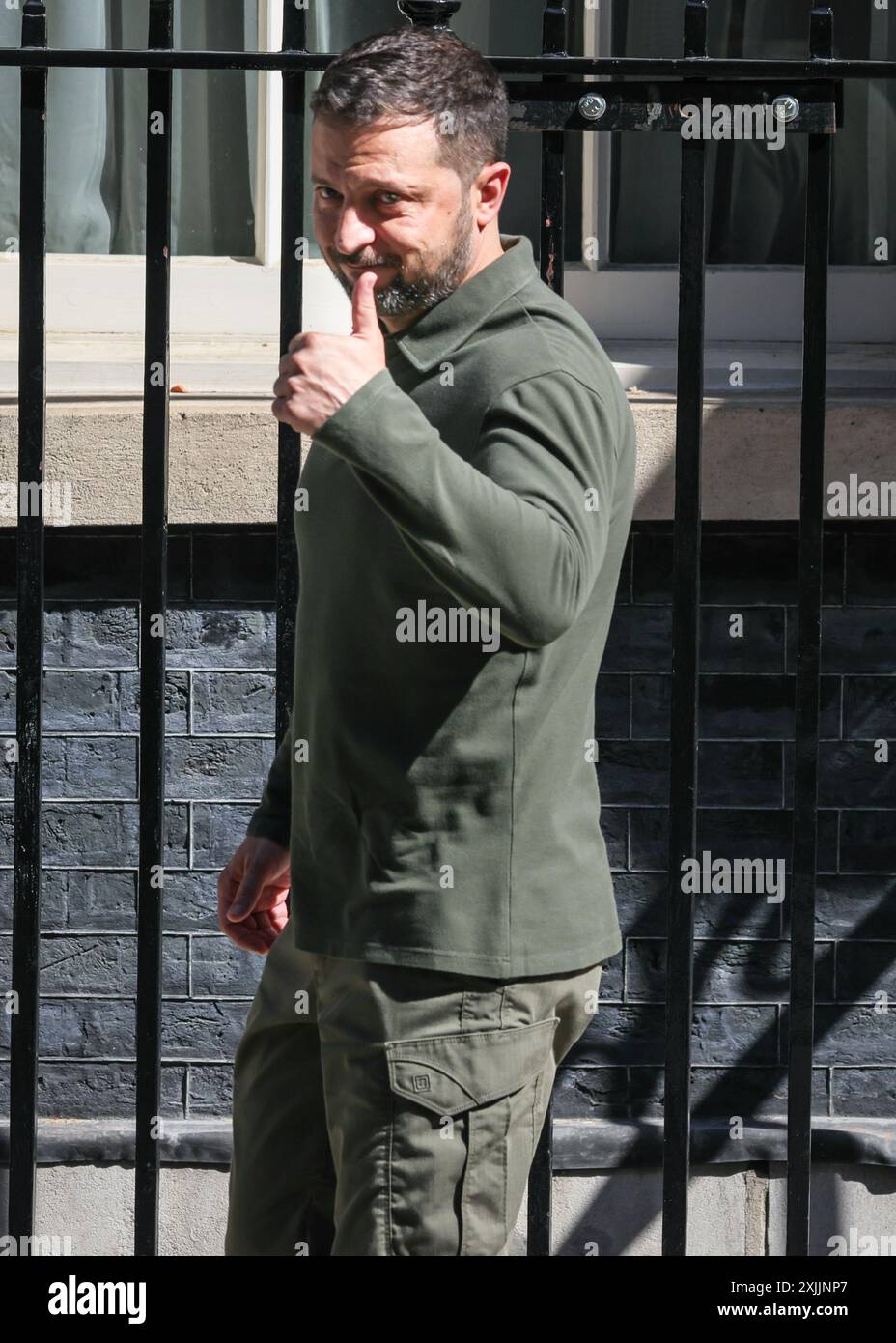 London, 19th July 2024. President Zelenskyy exits 10 Downing Street ...
