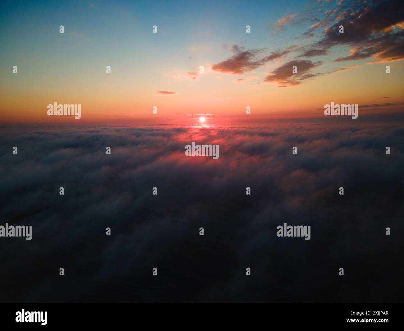 Aerial view sun rising over hi-res stock photography and images - Alamy