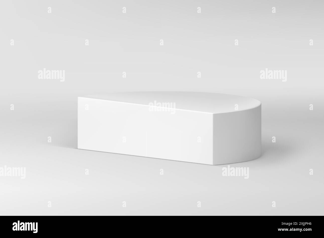 White 3d podium semicircle geometric stand mock up for cosmetic product ...