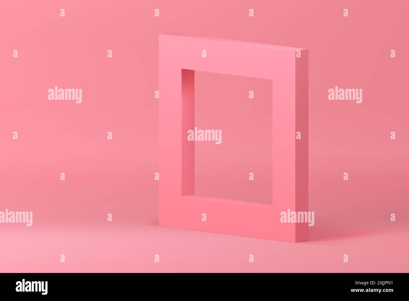 Pink 3d squared frame elegant modern stand mock up for cosmetic product ...