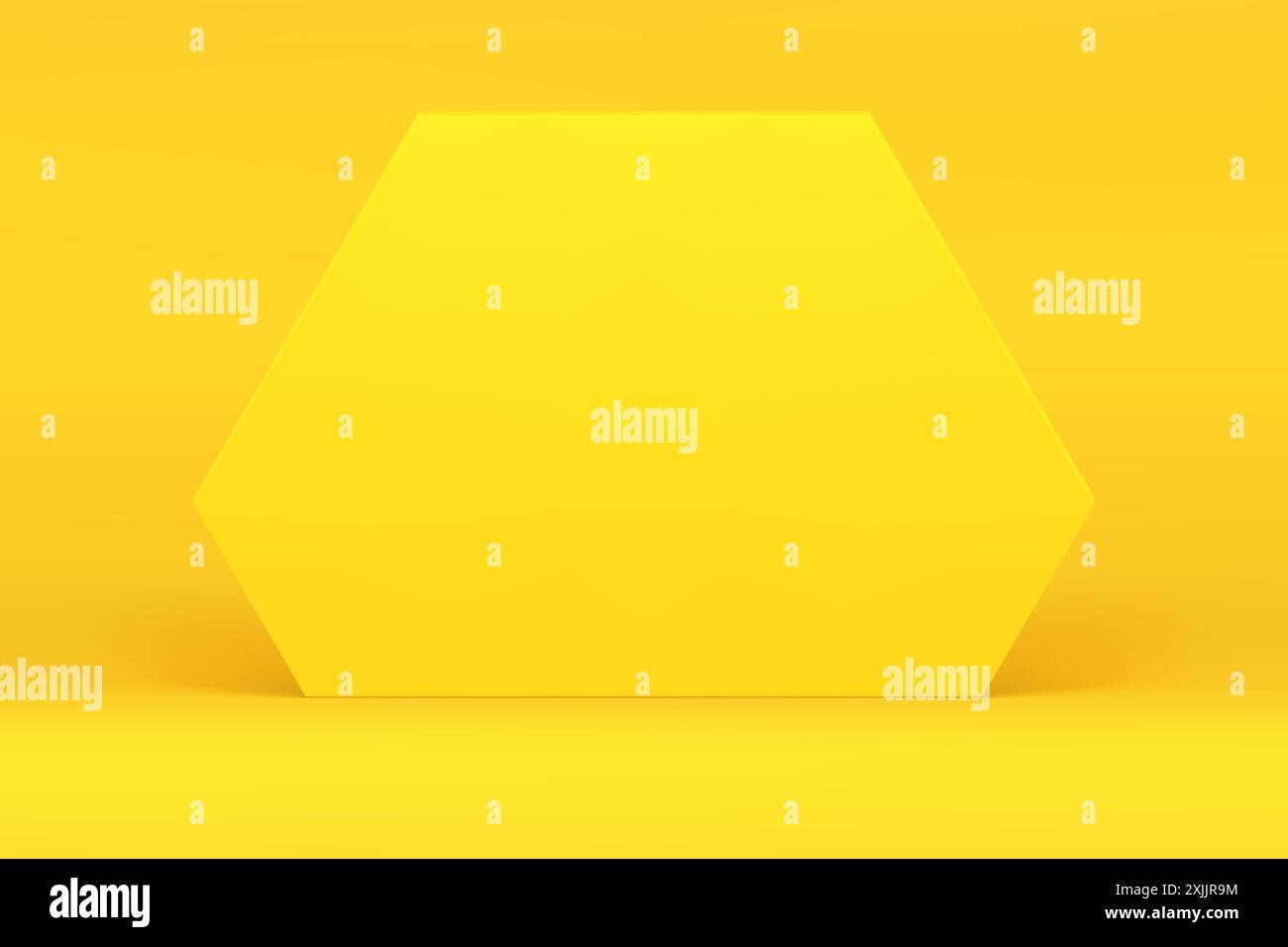 Yellow hexagonal 3d wall promo studio background for product ...