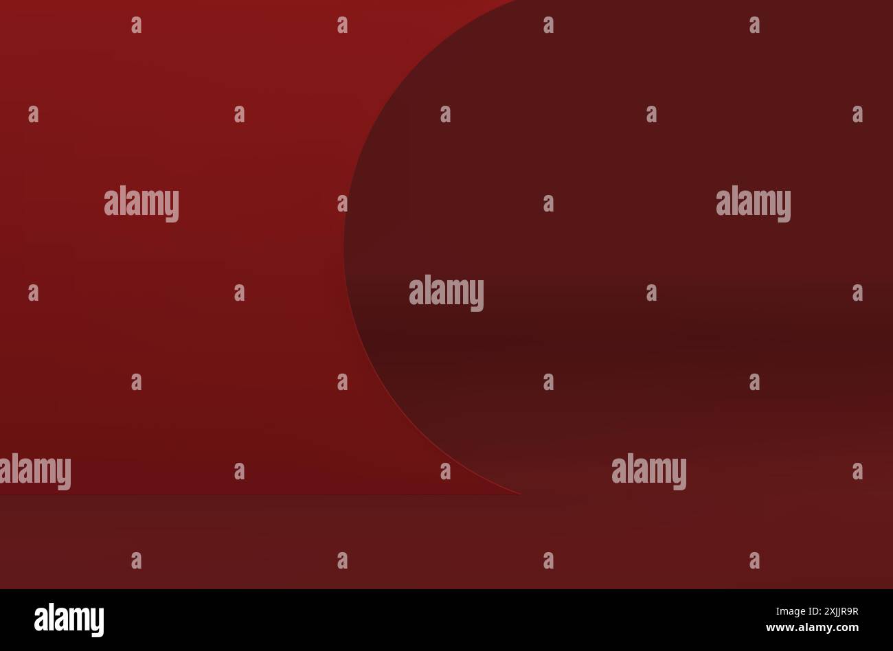 Red 3d showroom curved wall backdrop for product commercial ...