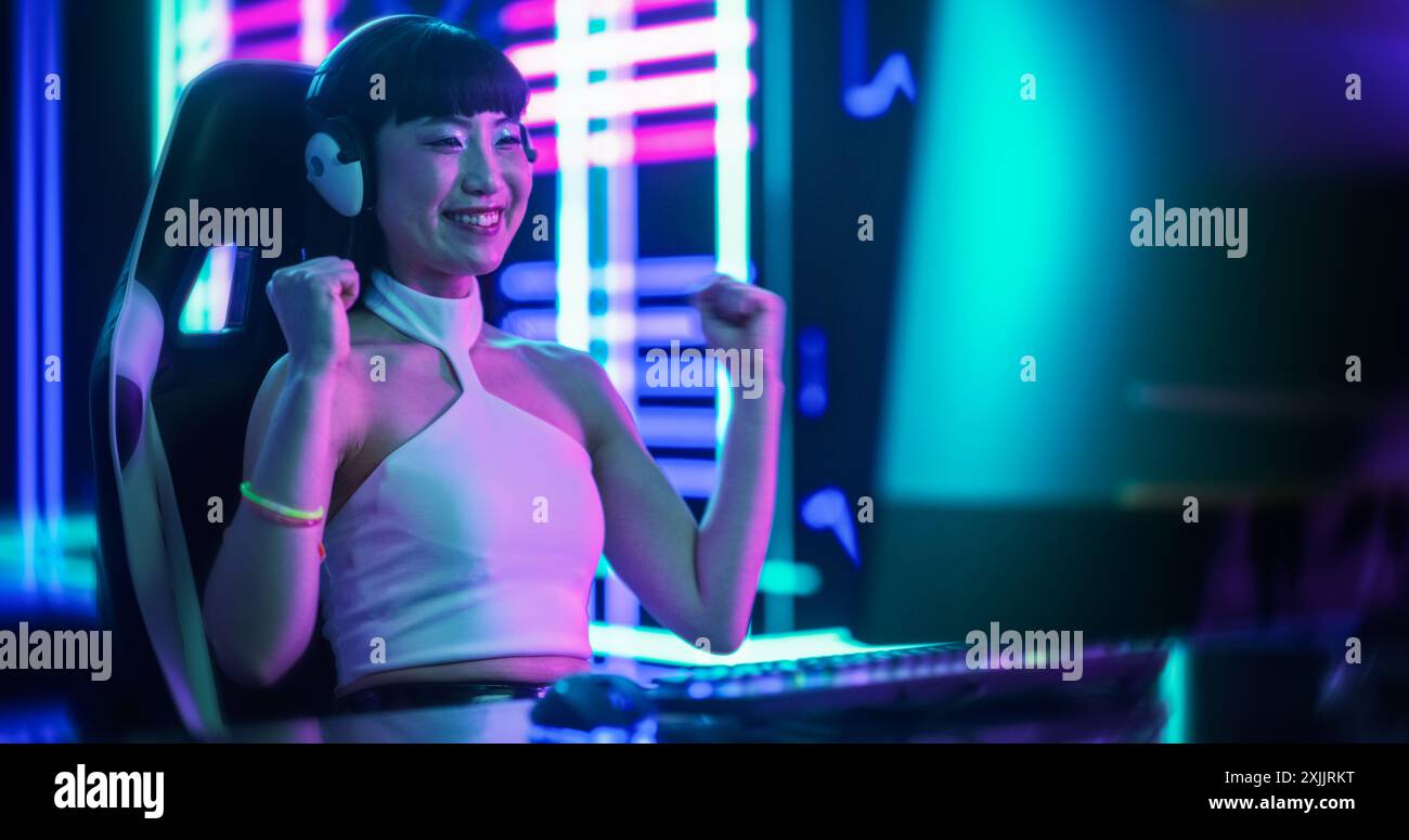 Internet Streamer Making a Live Video Game Broadcast on Social Media ...