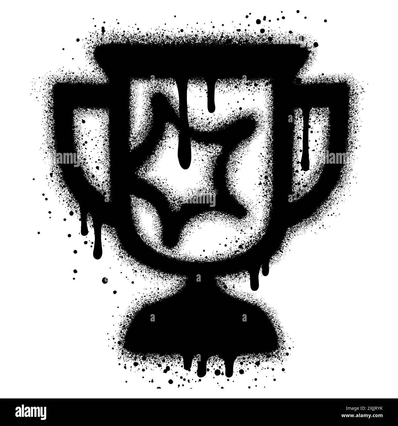 Trophy graffiti with black spray paint Stock Vector Image & Art - Alamy