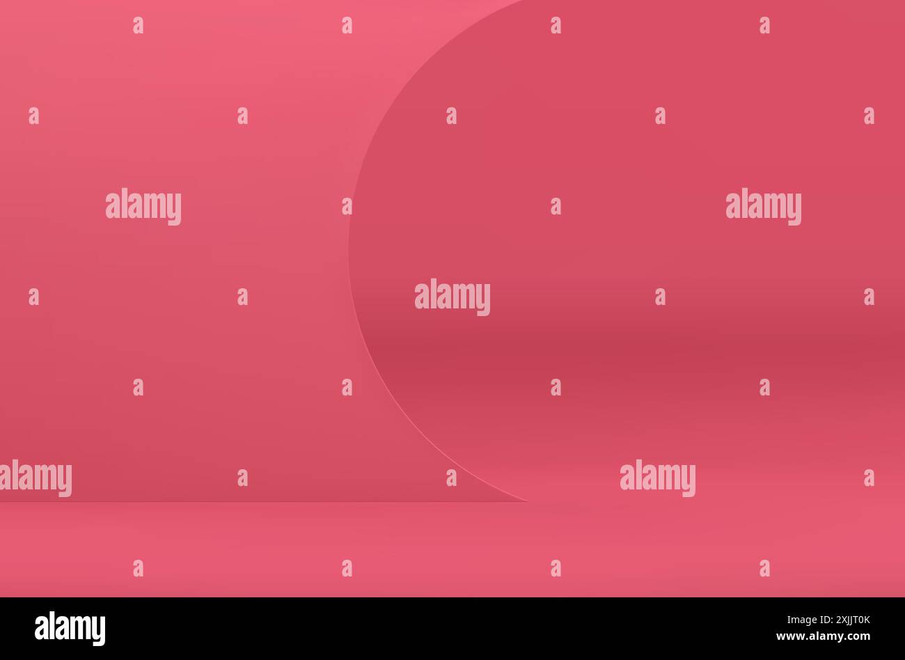 3d pink studio modern interior with curved wall backdrop mock up for ...