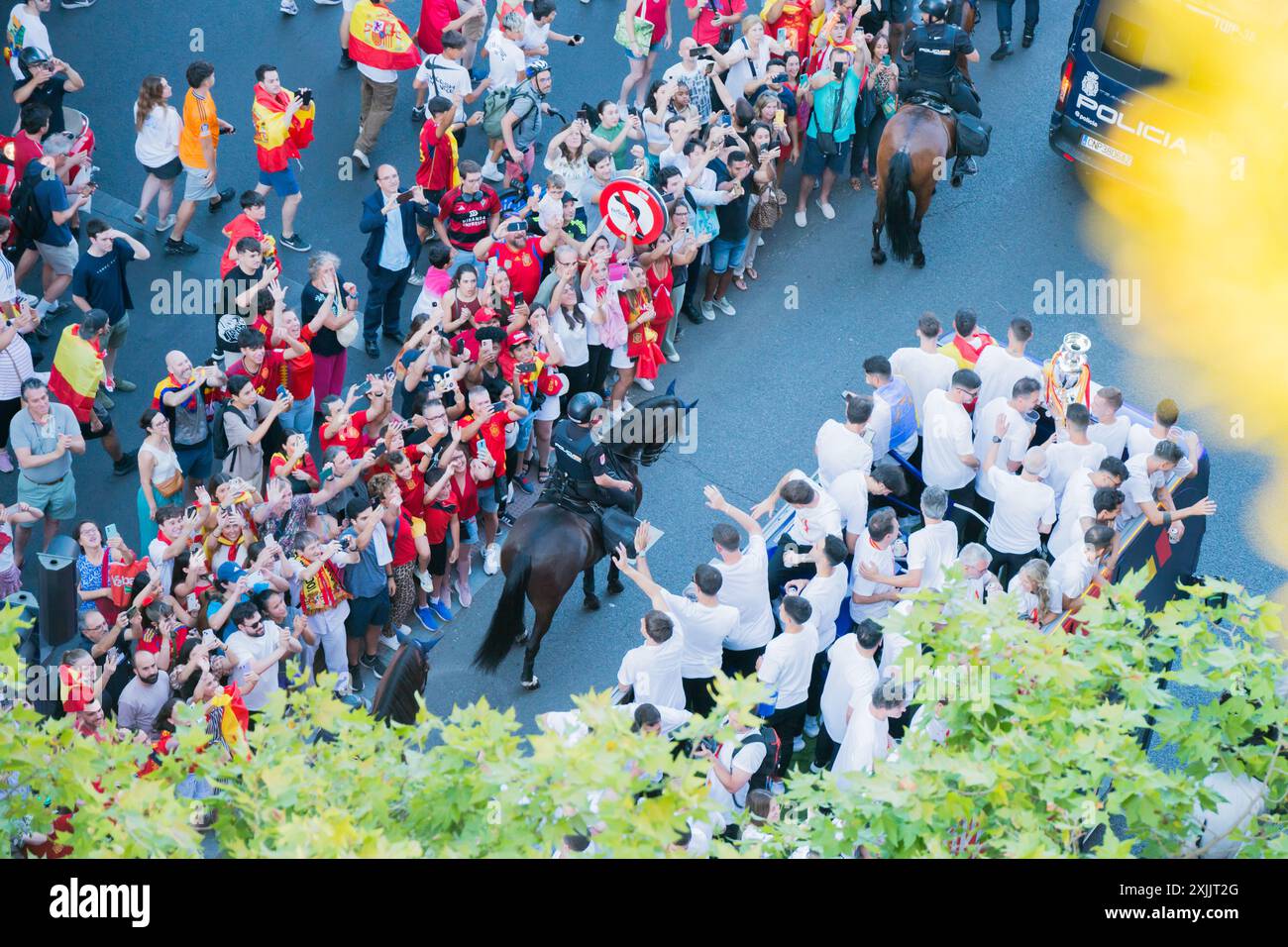 Madrid, Spain; July 15th 2024: Spanish football team celebrating in ...