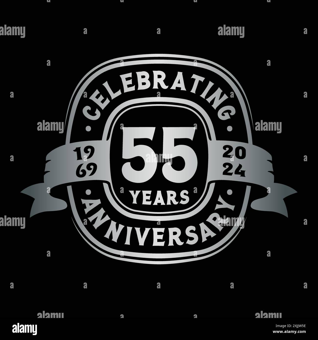 55th Anniversary Celebration Logo Design Template. 55th Anniversary ...