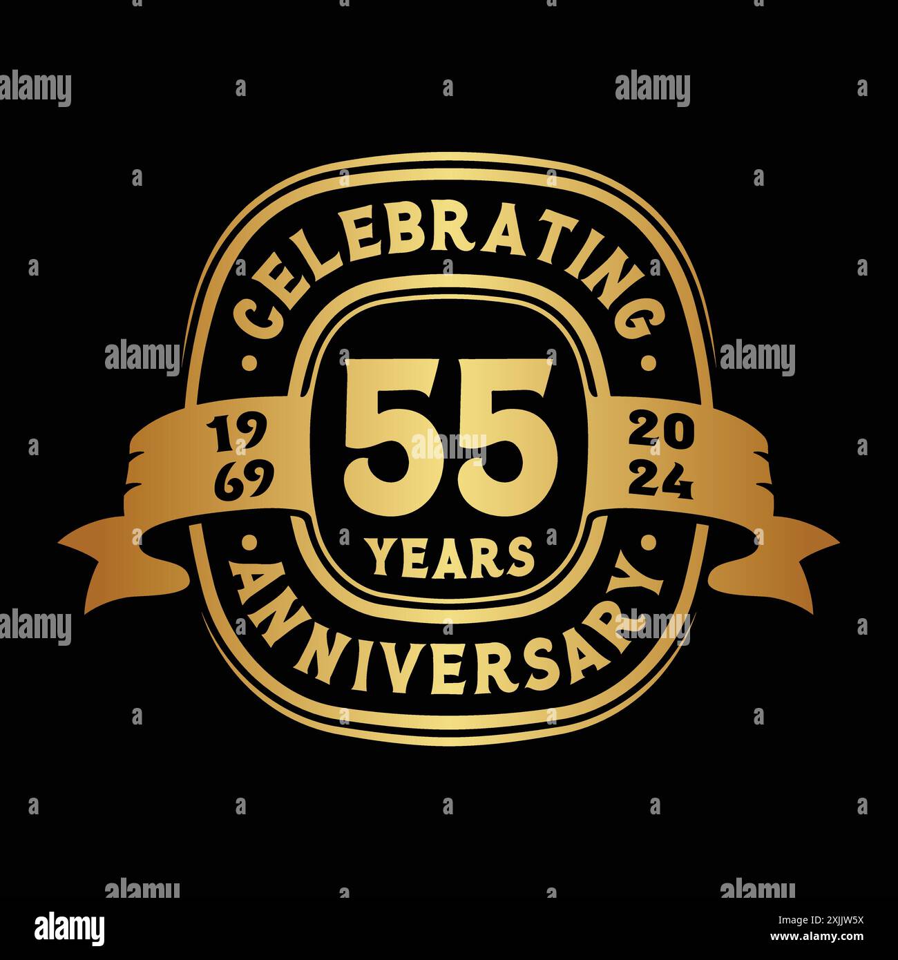55th Anniversary Celebration Logo Design Template. 55th Anniversary ...