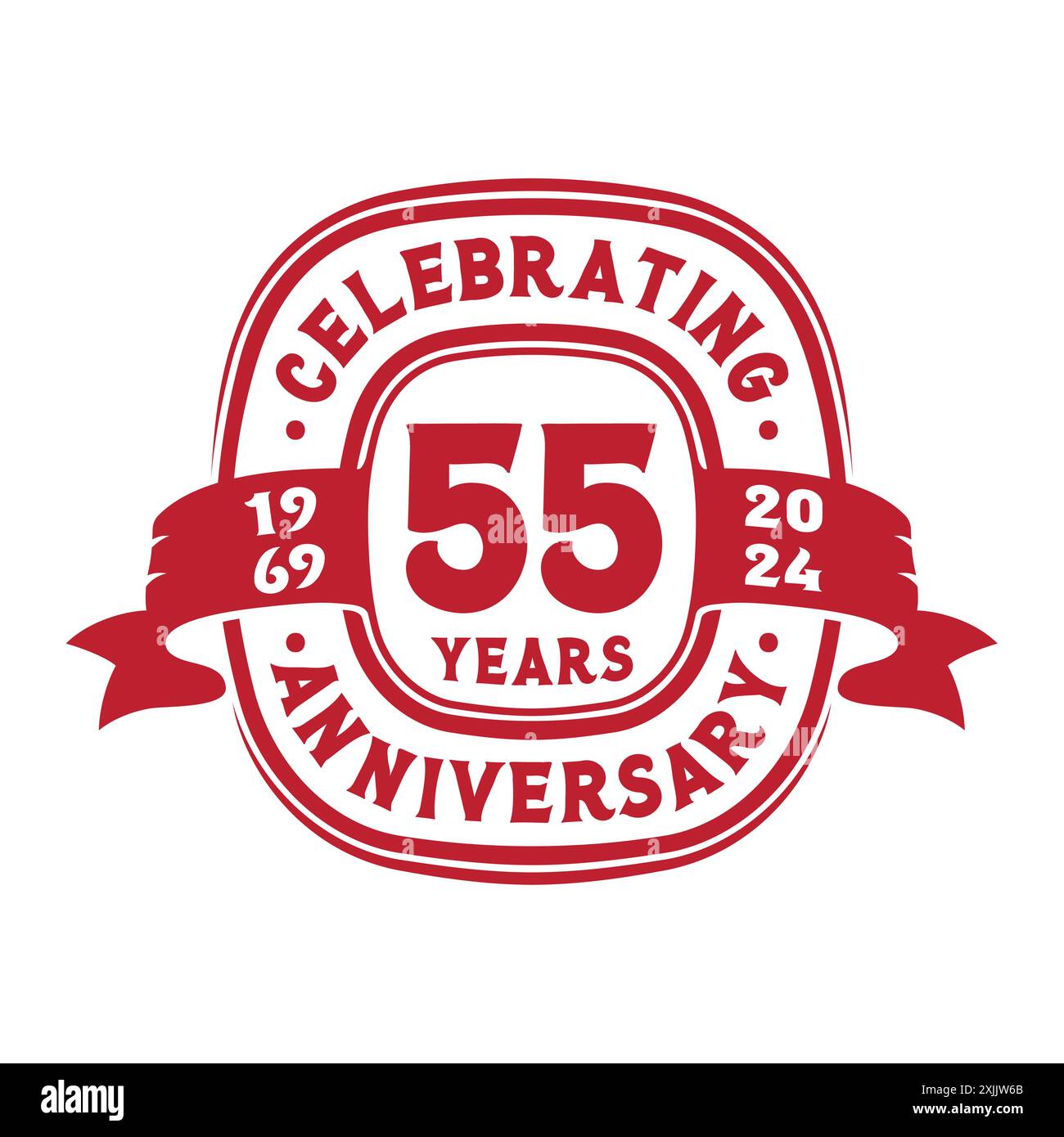 55th Anniversary Celebration Logo Design Template. 55th Anniversary ...