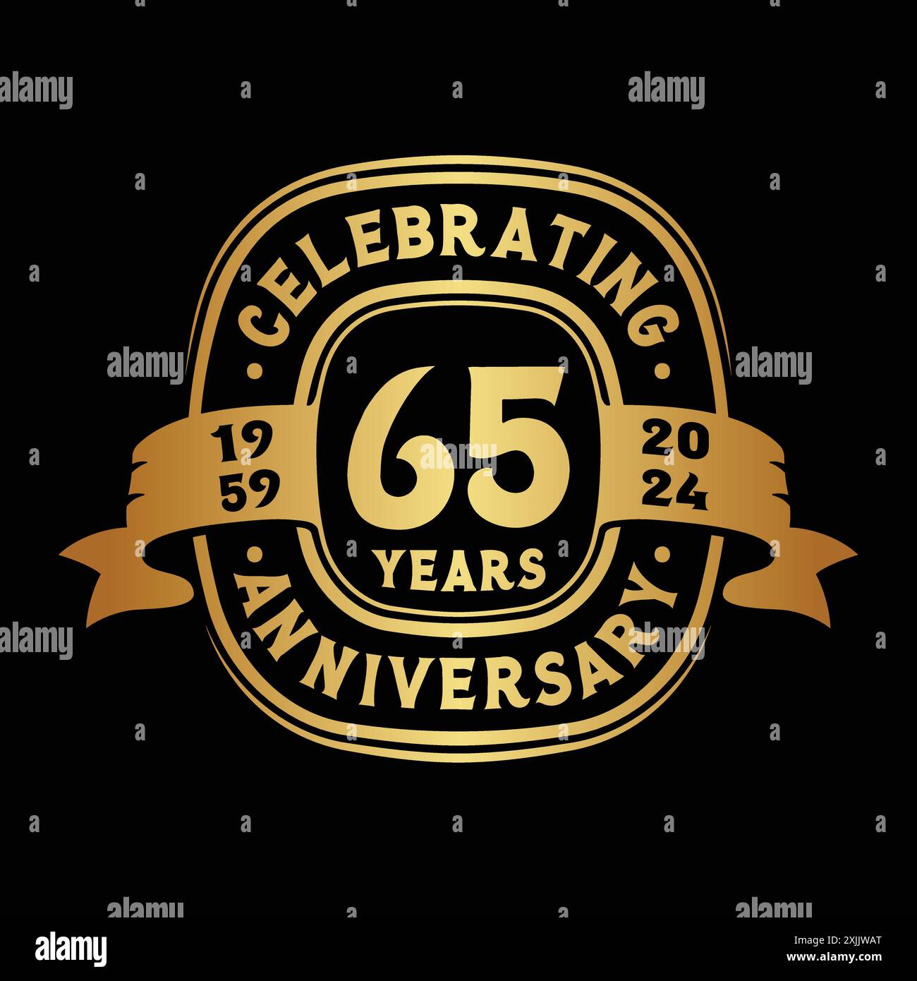 65th Anniversary Celebration Logo Design Template. 65th Anniversary ...