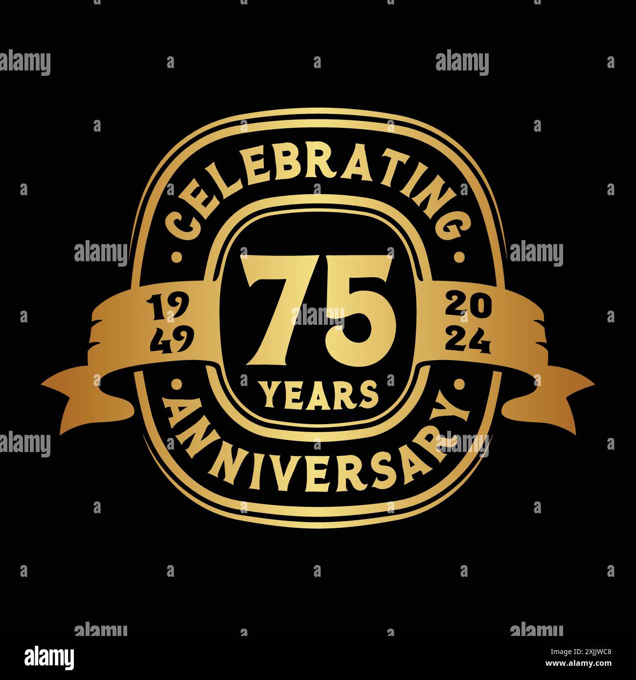 75th Anniversary Celebration Logo Design Template. 75th Anniversary ...