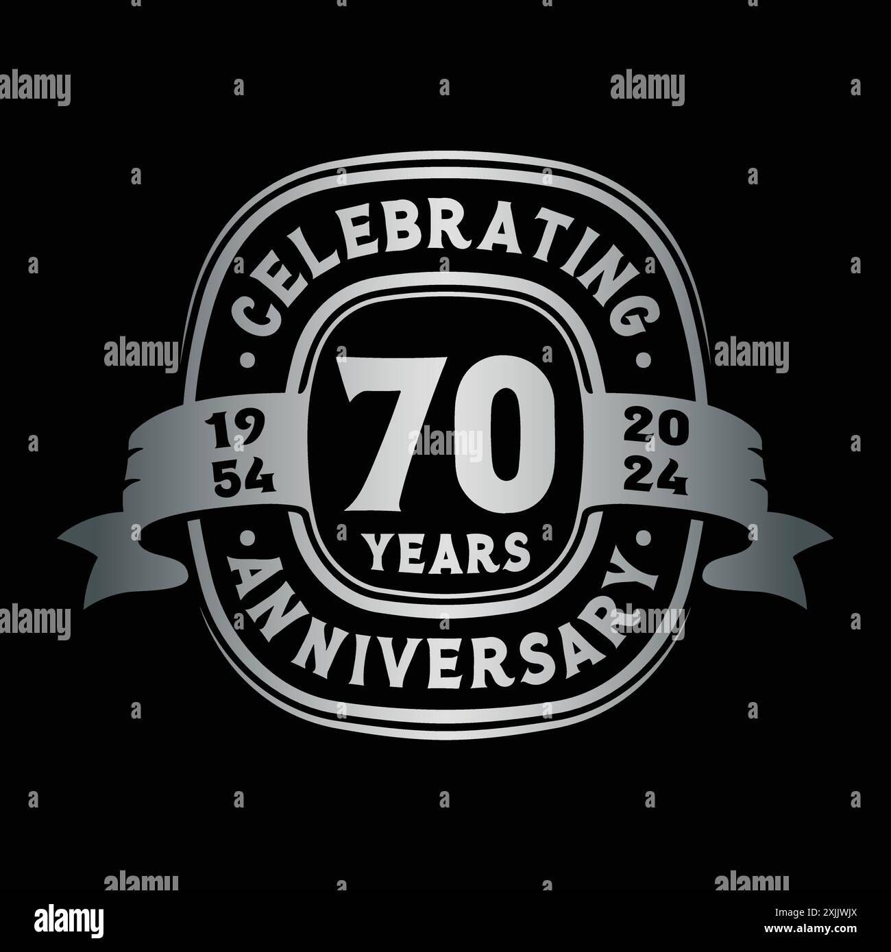 70th Anniversary Celebration Logo Design Template. 70th Anniversary ...