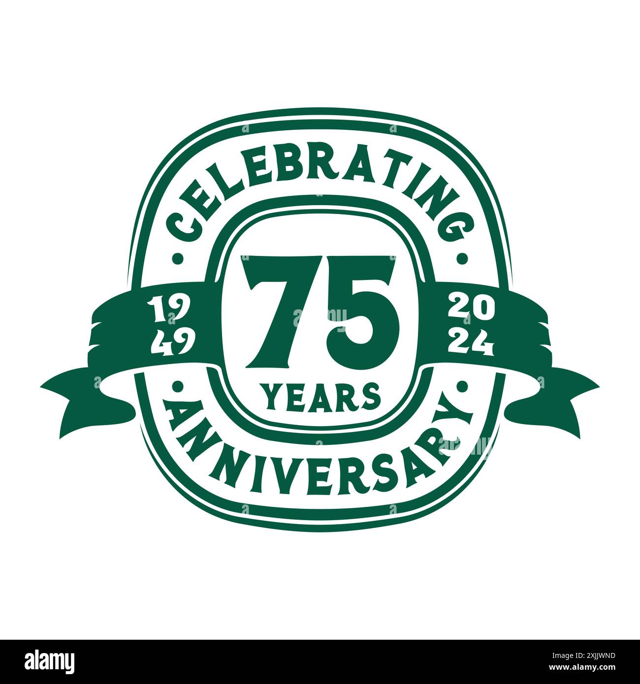 75th Anniversary Celebration Logo Design Template. 75th Anniversary ...