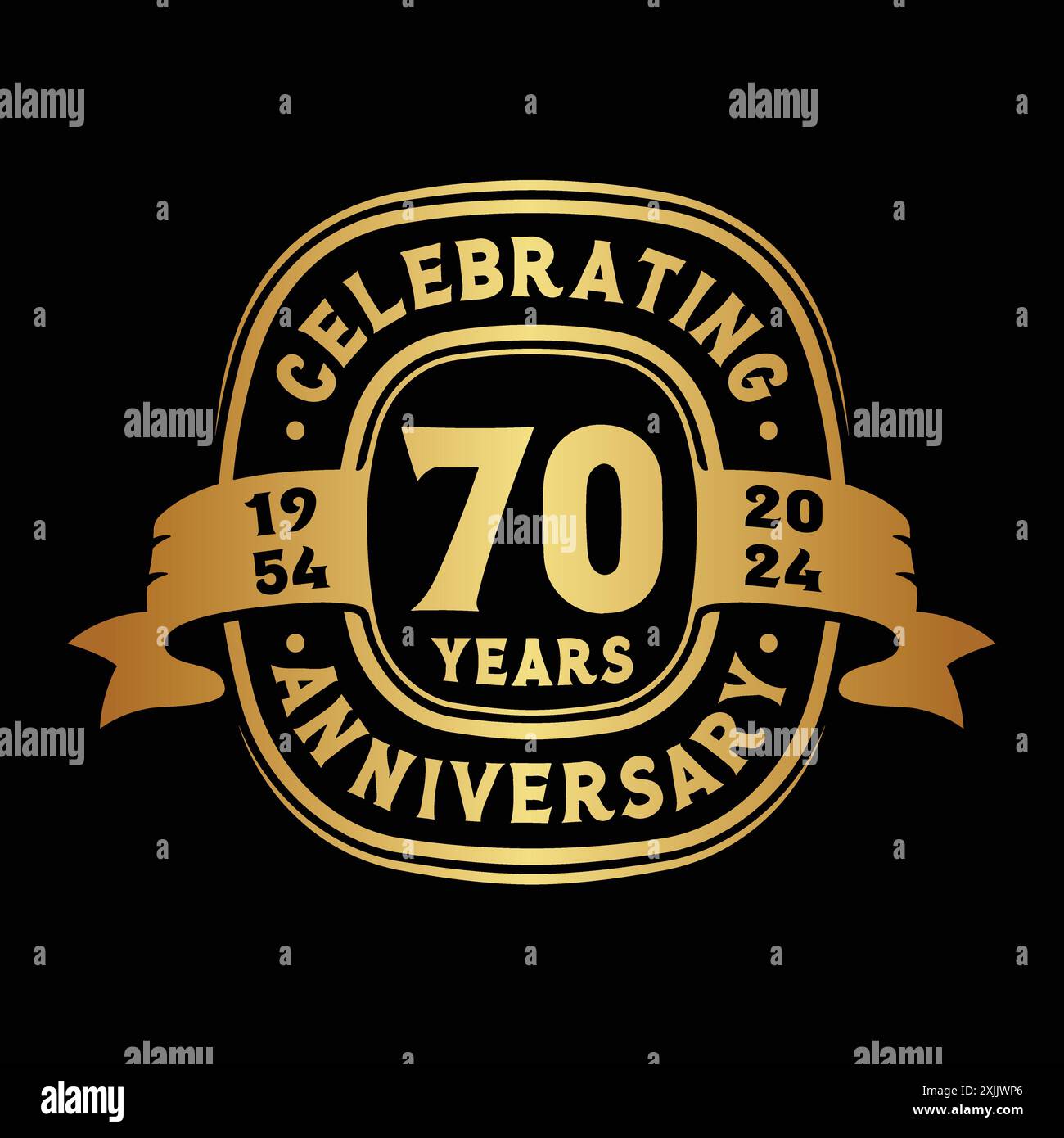 70th Anniversary Celebration Logo Design Template. 70th Anniversary ...
