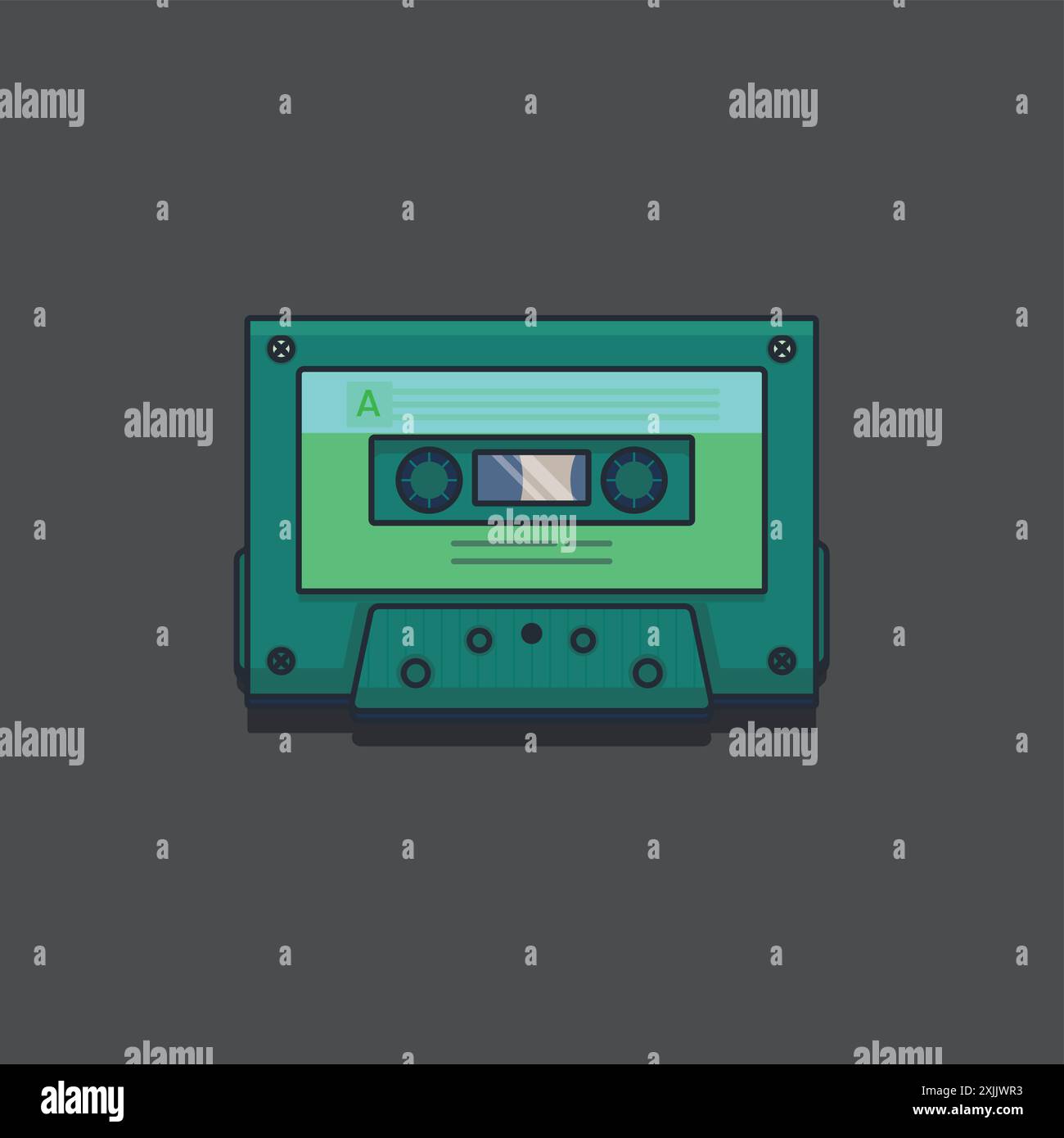 cassette tape icon. Retro music player. vector illustration Stock ...