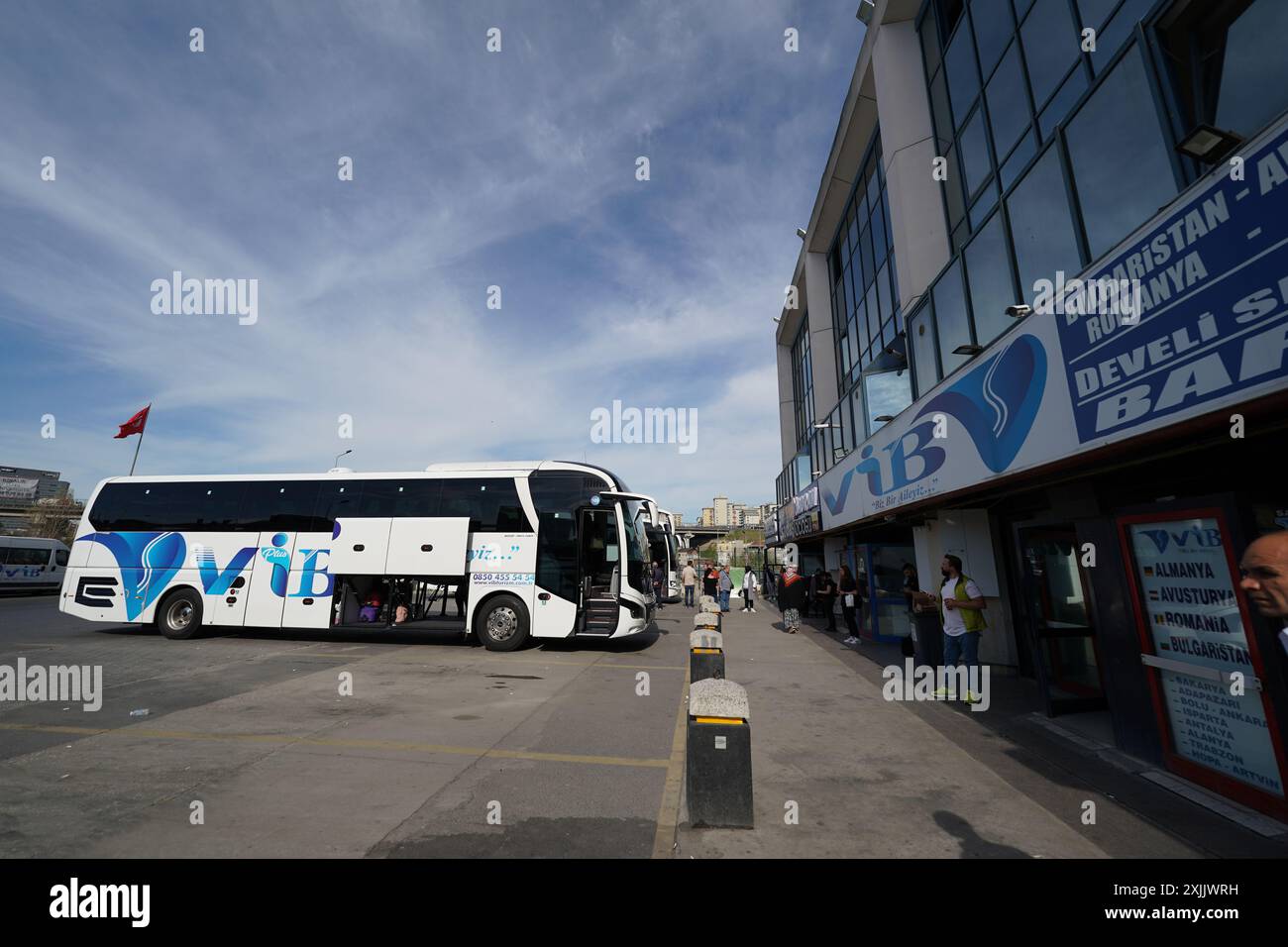 ISTANBUL, TURKIYE - APRIL 06, 2024: People in Esenler Coach Terminal in ...