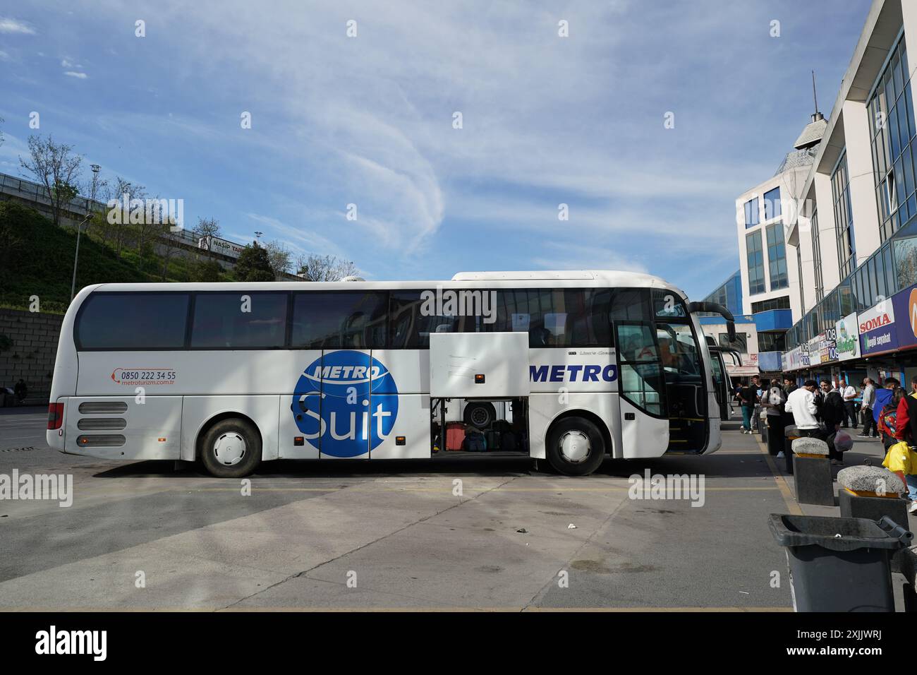 ISTANBUL, TURKIYE - APRIL 06, 2024: People in Esenler Coach Terminal in ...