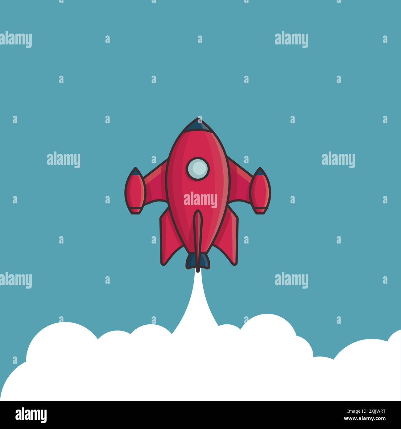 Rocket with extra boosters Stock Vector Images - Alamy