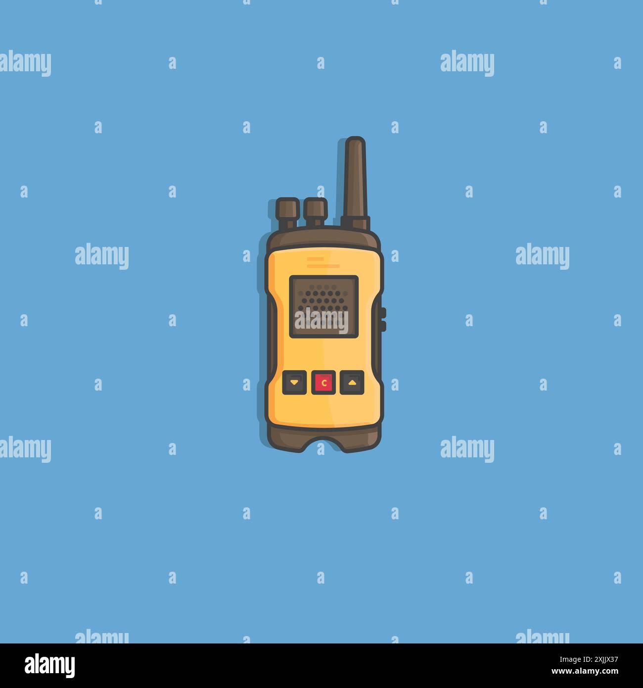 Walkie talkie on blue background. Vector illustration Stock Vector ...