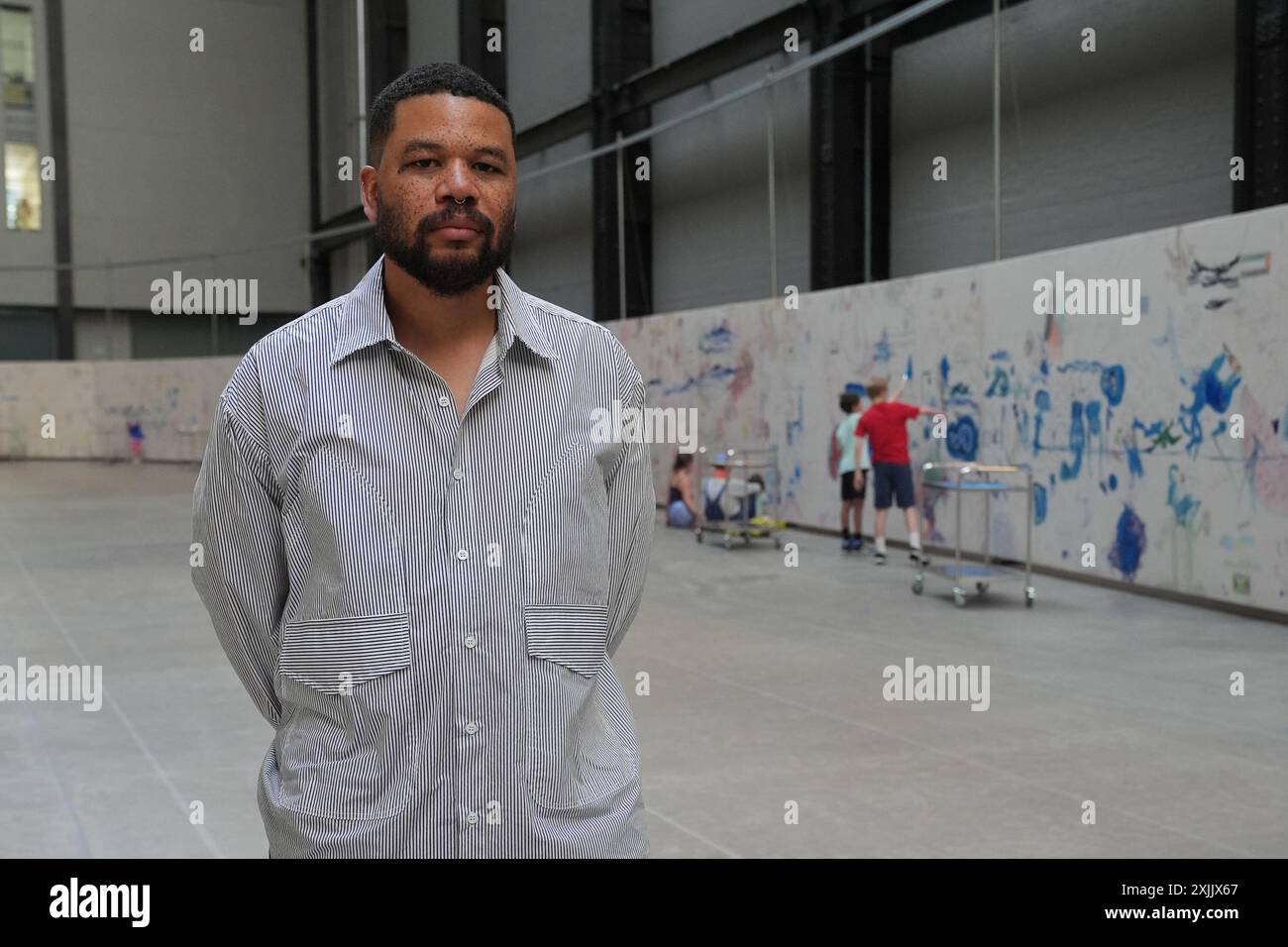 Artist Oscar Murillo, during a photo call for his UNIQLO Tate Play ...