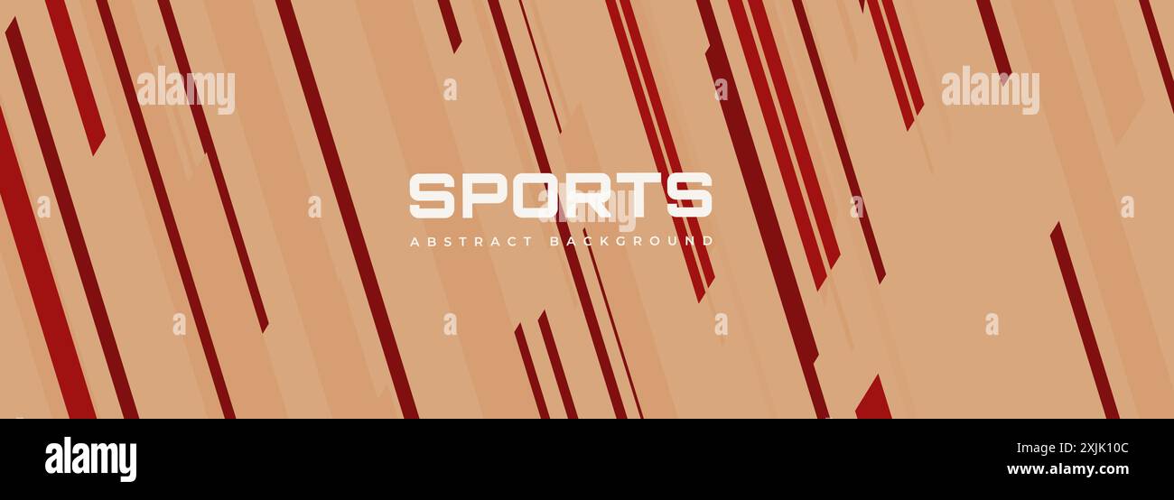 Modern sports banner design with diagonal beige and red lines. Abstract ...