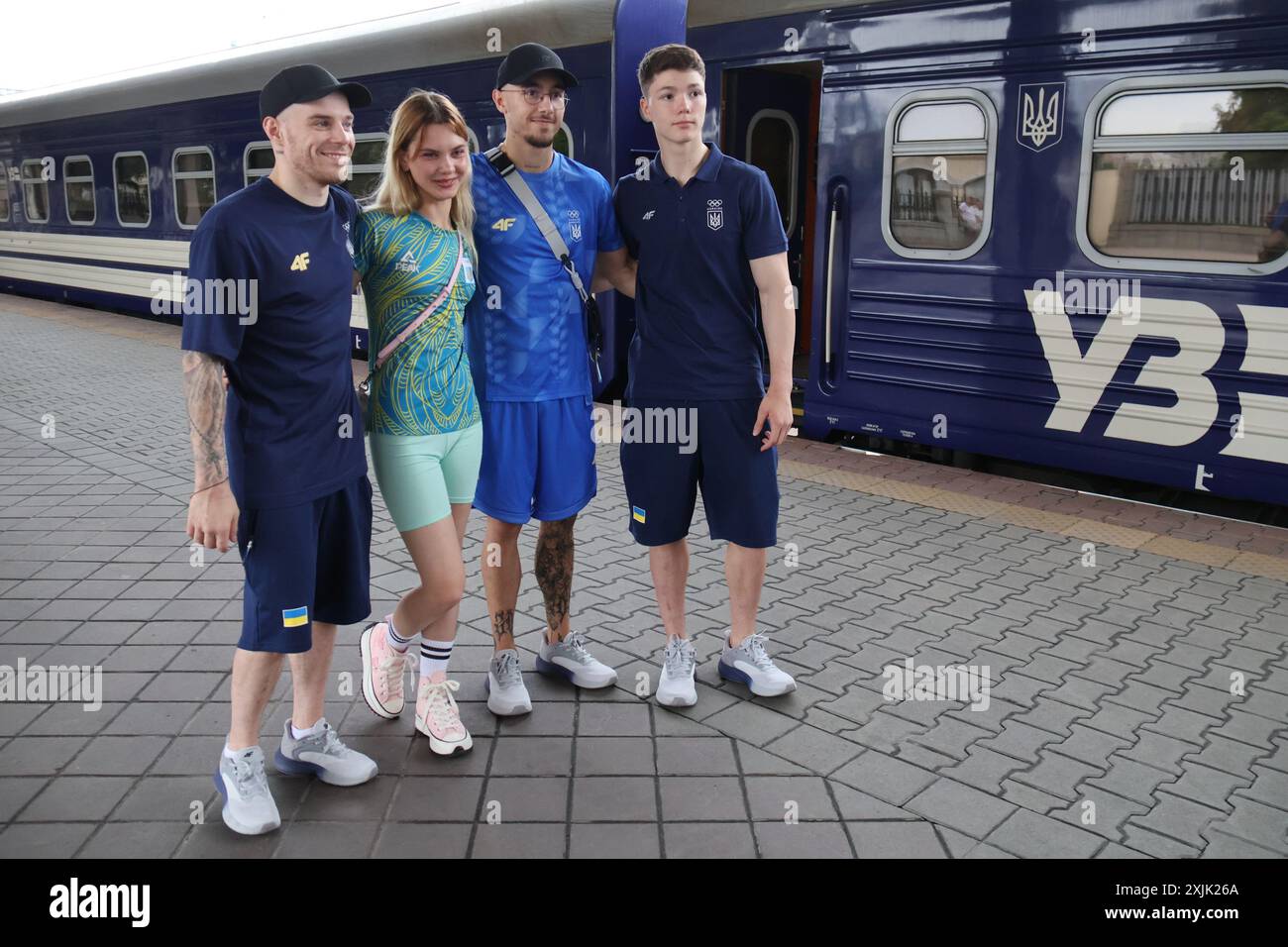 KYIV, UKRAINE - JULY 18, 2024 - Athletes Oleh Vierniaiev, Anna ...