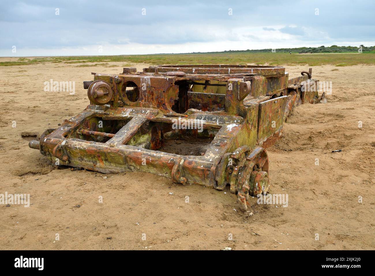 Tank on the Beach in Mablethorpe Stock Photo - Alamy