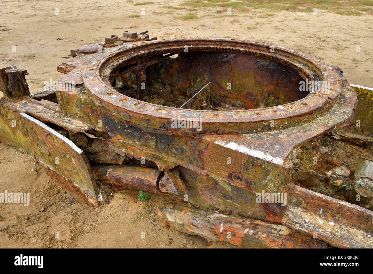 Tank on the Beach in Mablethorpe Stock Photo - Alamy