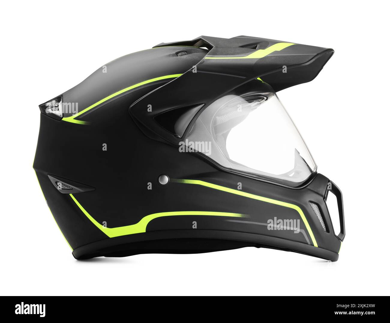 Modern motorcycle helmet with visor isolated on white Stock Photo - Alamy