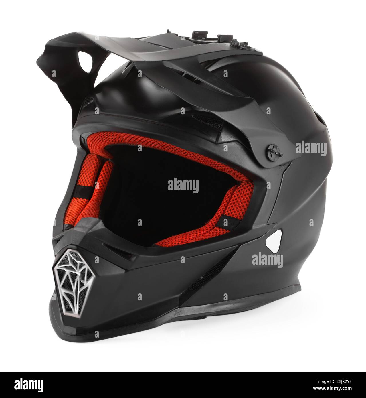 Modern motorcycle helmet with visor isolated on white Stock Photo - Alamy