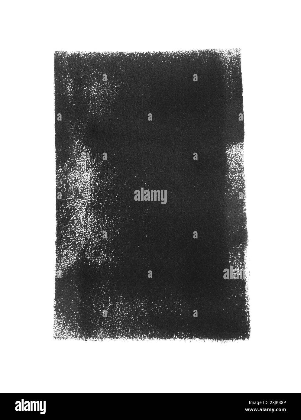 Painting with gray ink isolated on white, top view Stock Photo - Alamy