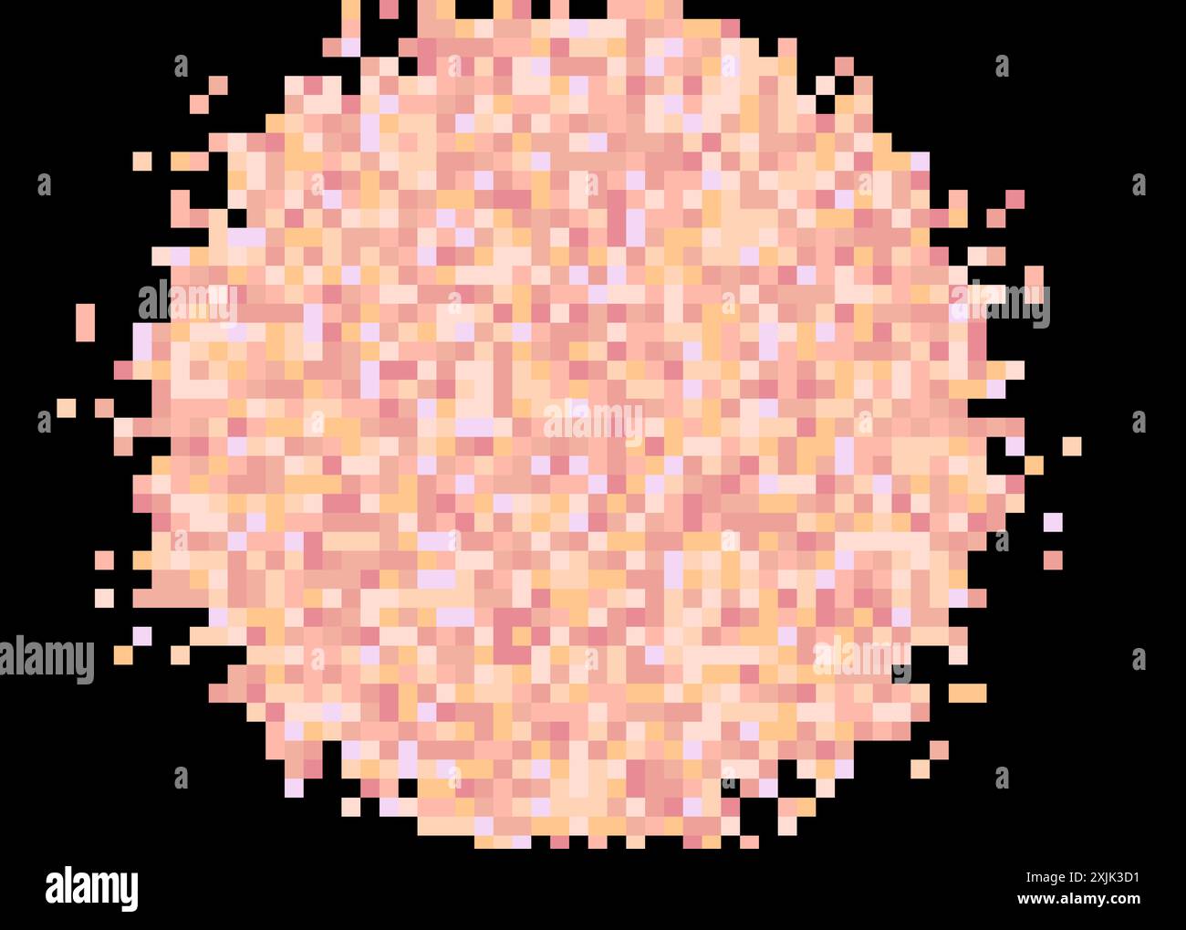 Salt or sugar crystal powder, flying dust particles. Pink dust grain ...