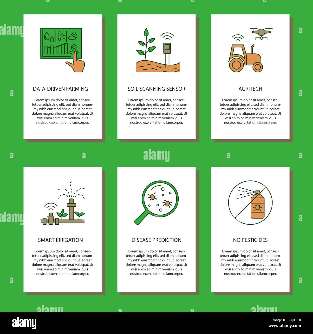 Smart agriculture banner with place for text. Data-driven farming ...