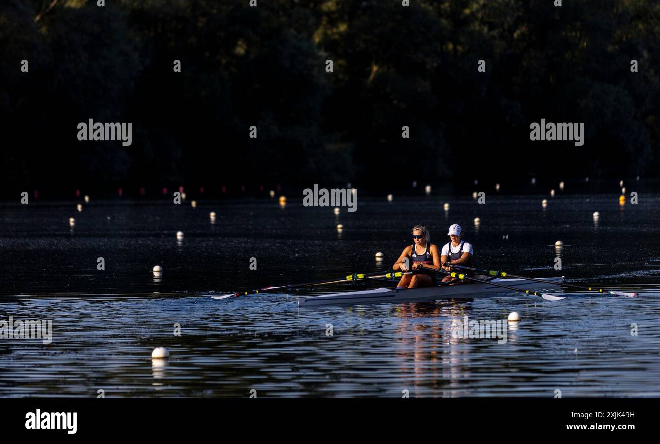 Great Britain’s Becky Wilde (left) and Mathilda Hodgkins Byrne during a ...